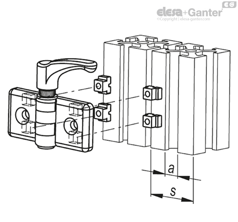 Profiller için sürtünme kilitli menteşeler | Elesa+Ganter